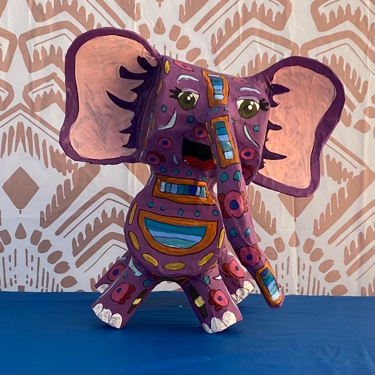 VELVET CRUSH LIGHT PURPLE PAPER MACHE ELEPHANT | Technicolor Elephant ...